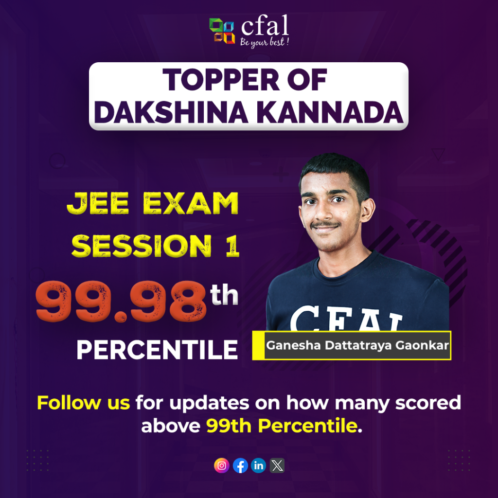 Outstanding Performance of CFAL Student in JEE Main 2024 Top Achievers ...